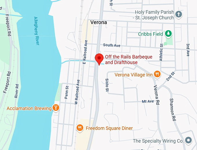 16. off the rails barbeque and drafthouse map