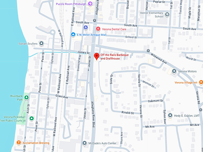 16. off the rails barbeque and drafthouse map
