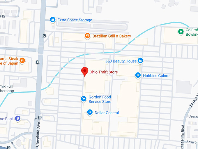 16. ohio thrift store (5738 columbus square) map