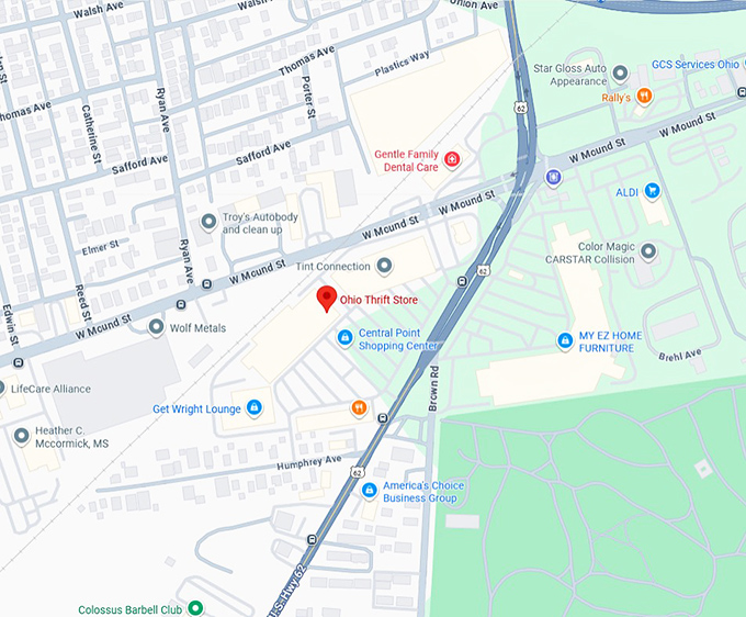 16. ohio thrift store map
