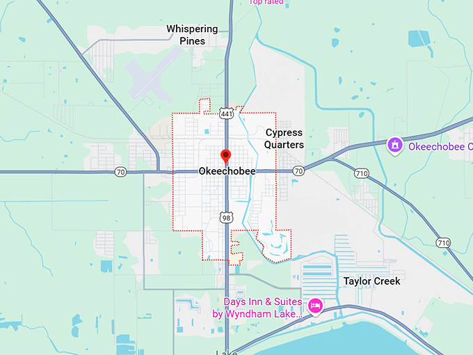 16. okeechobee, fl map