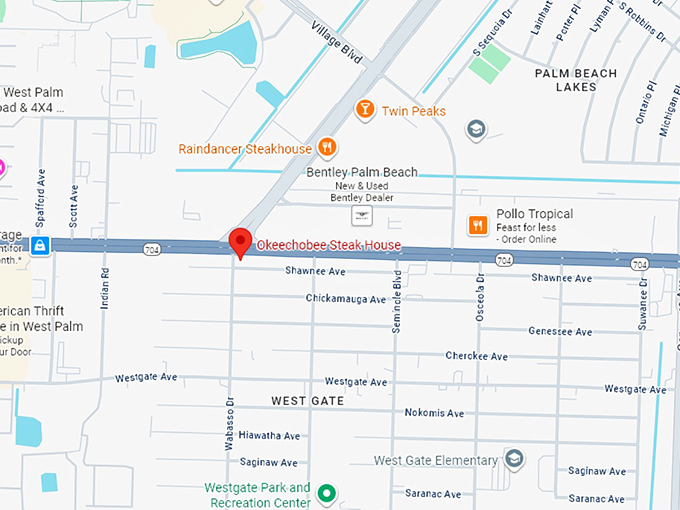 16. okeechobee steak house map