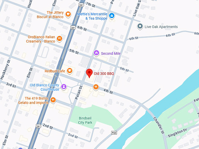 16. old 300 bbq map