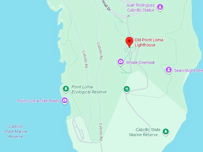16. old point loma lighthouse map