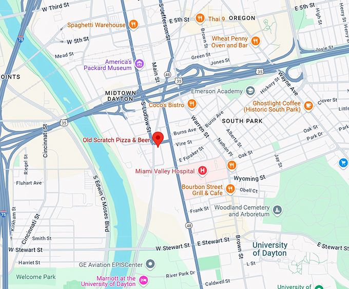 16. old scratch pizza map