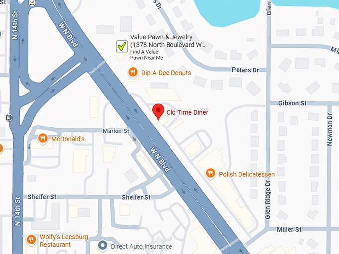 16. old time diner map