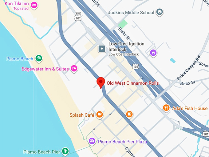 old west cinnamon rolls map