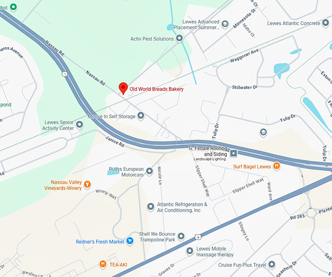 16. old world breads bakery map