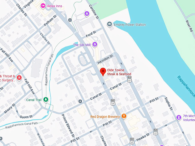 16. olde towne steak & seafood map