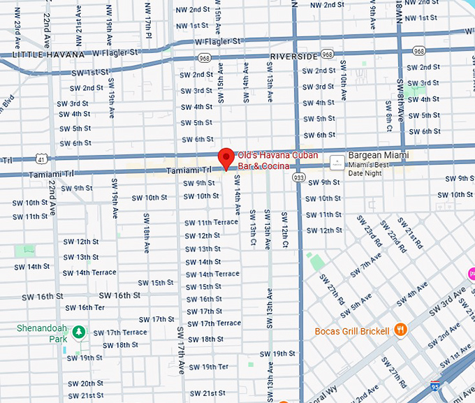 16. old's havana cuban bar & cocina map