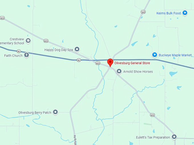 16. olivesburg general store map
