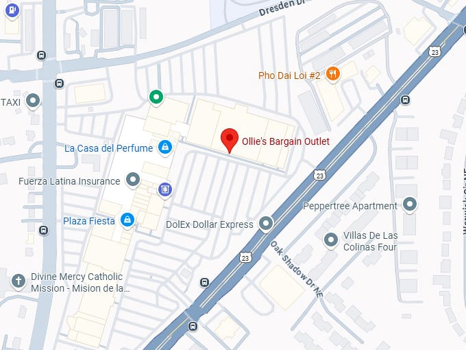 16. ollie’s bargain outlet map