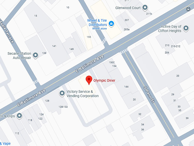 16. olympic diner map