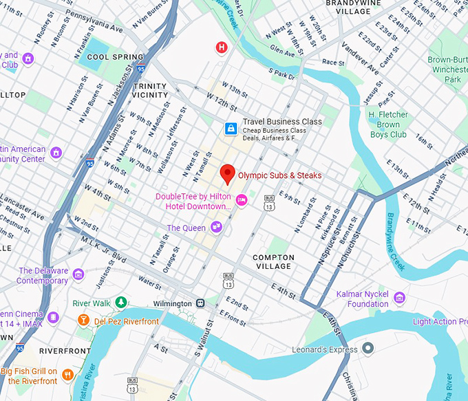 16. olympic subs & steaks map