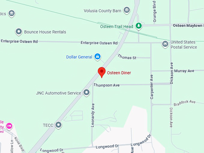 16. osteen diner map