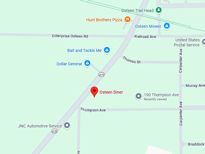 16. osteen diner map