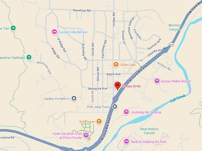 16. outlaw grill map