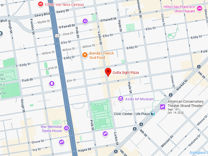 16. outta sight pizza map