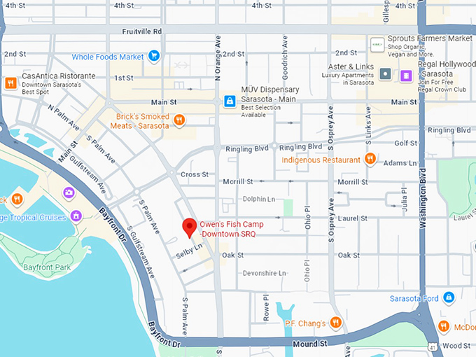 16. owen's fish camp downtown srq map