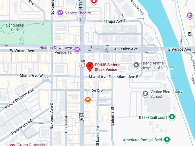 16. prime serious steak venice map