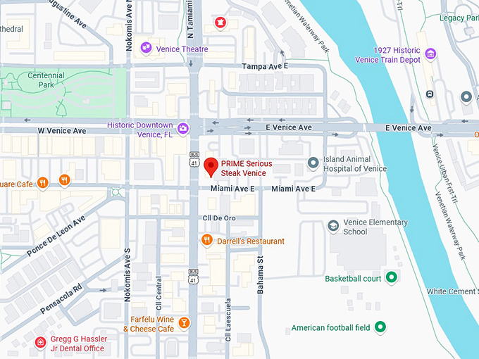 16. prime serious steak venice map