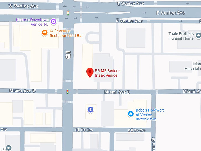 16. prime serious steak venice map