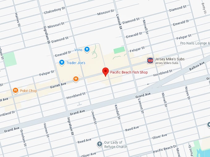 16. pacific beach fish shop map