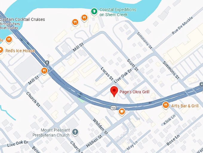 16. page's okra grill map