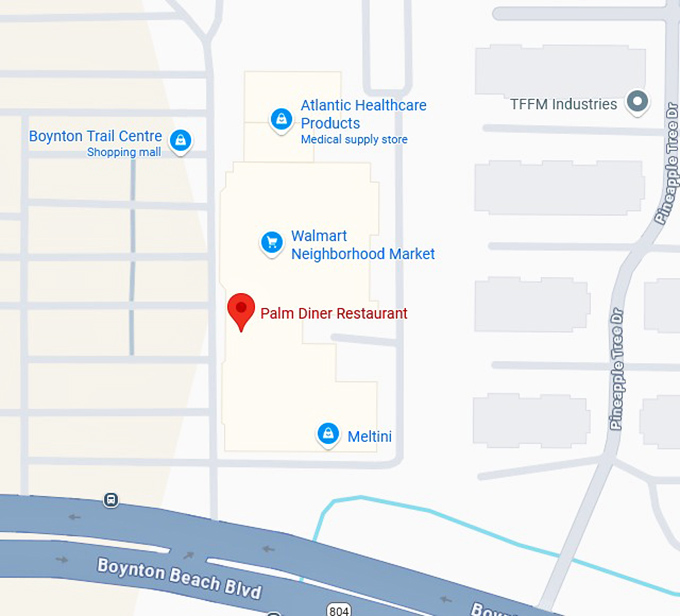 16. palm diner restaurant map