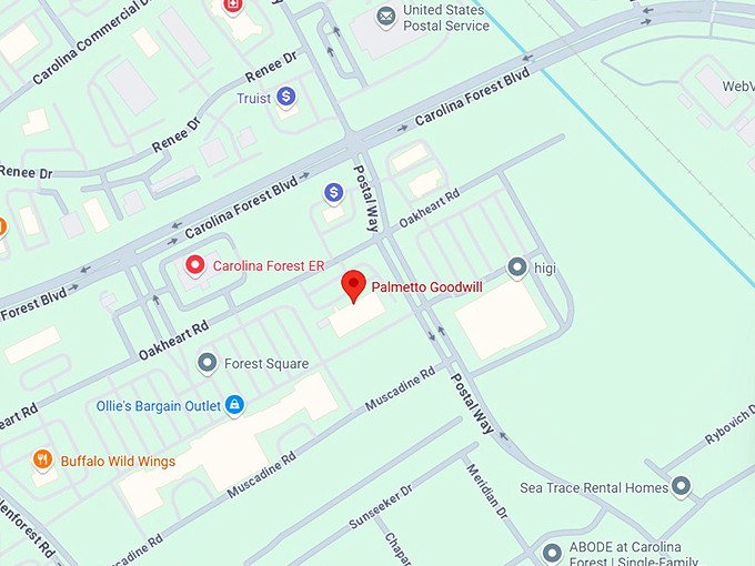 palmetto goodwill (2164 oakheart rd) map