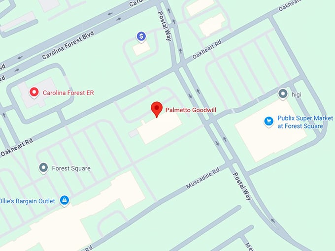 16. palmetto goodwill (2164 oakheart rd) map