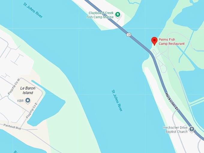 16. palms fish camp restaurant map