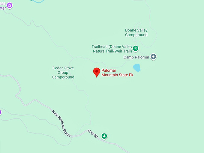 16. palomar mountain state park map