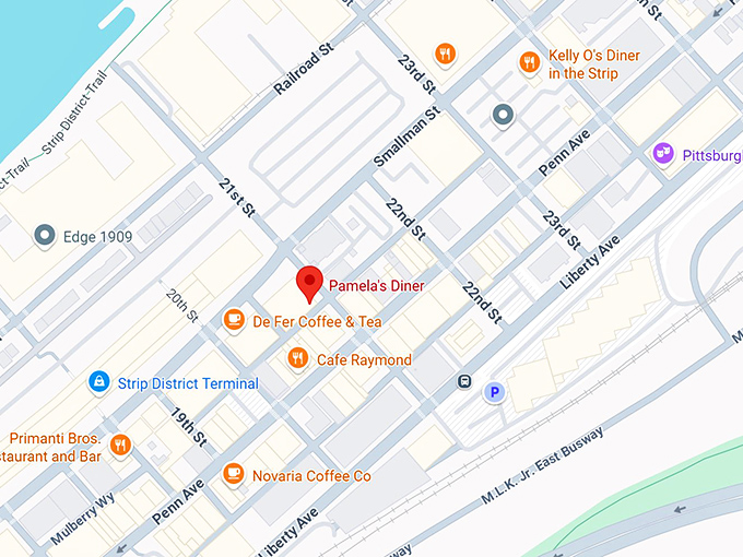 16. pamela's diner (60 21st st) map