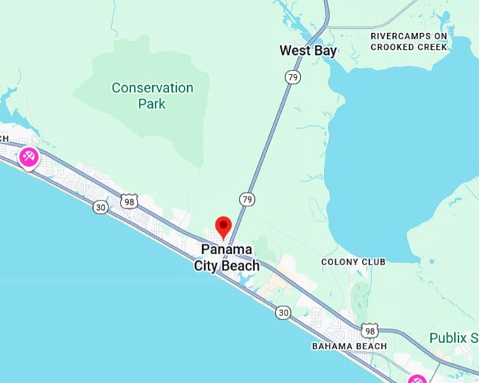 16. panama city beach map