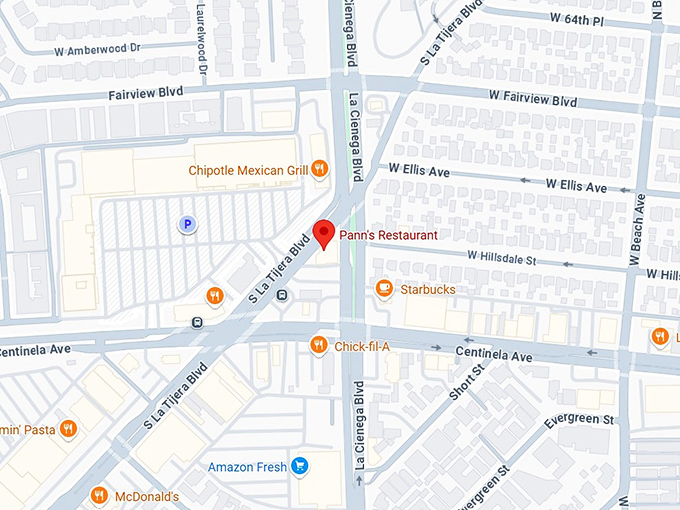 16. pann's restaurant (6710 la tijera blvd) map