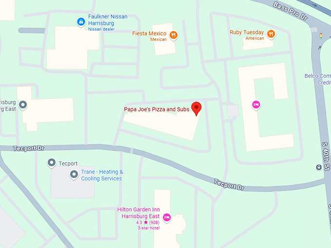 16. papa joe's pizza and subs map