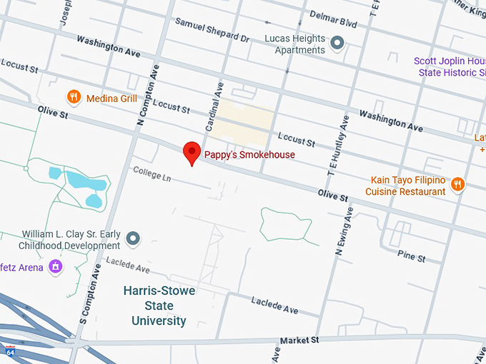 16. pappy&rsquo;s smokehouse map