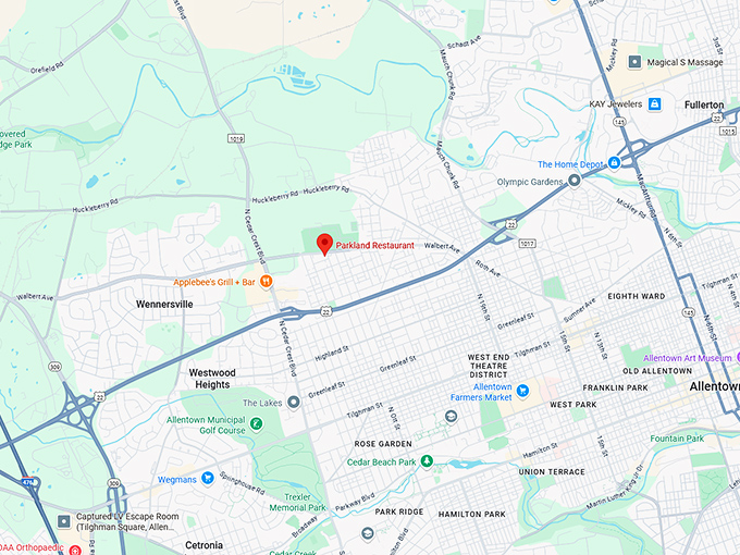 16. parkland restaurant map