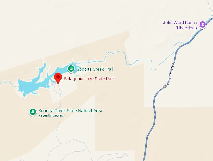 16. patagonia lake state park map
