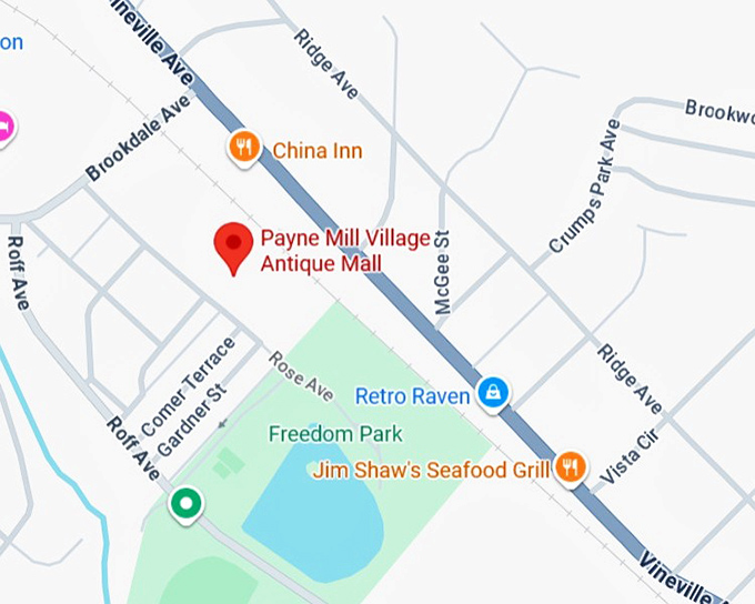 16. payne mill village antique mall map