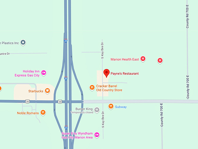 16. payne's restaurant map