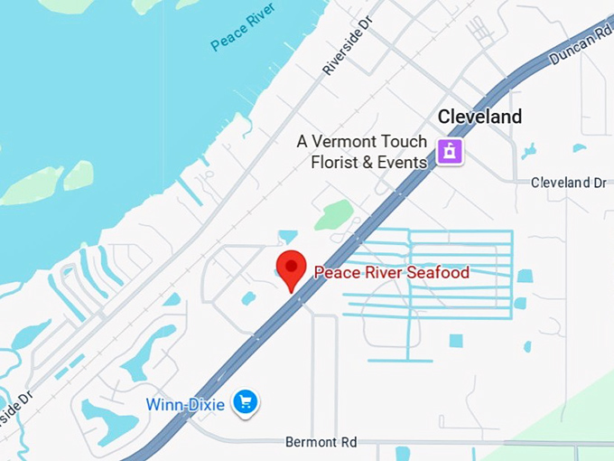 16. peace river seafood map