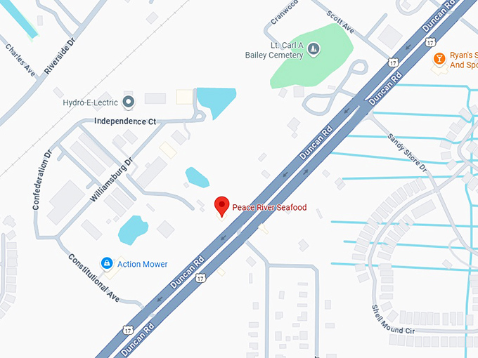 16. peace river seafood map