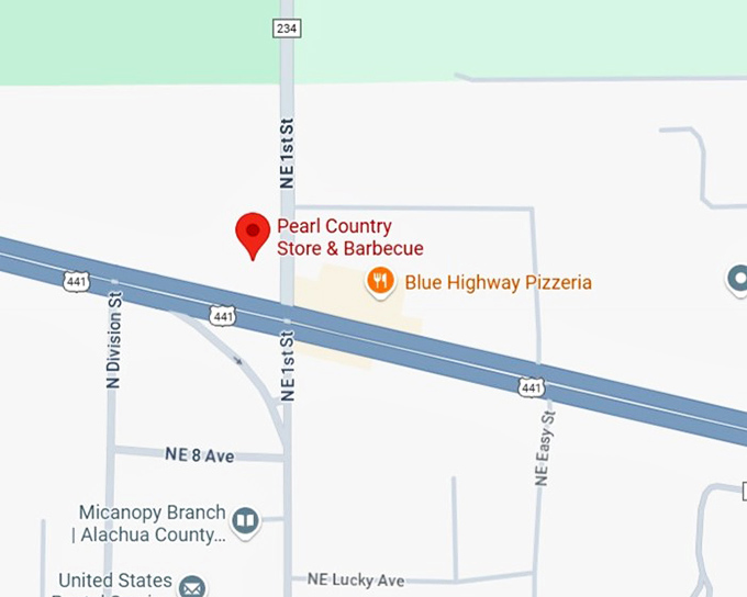 16. pearl country store & barbecue map