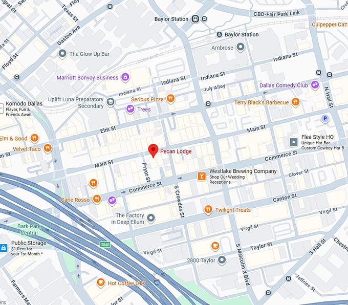 16. pecan lodge map