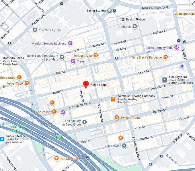16. pecan lodge map