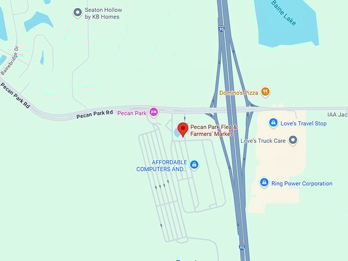 16. pecan park flea & farmers' market map