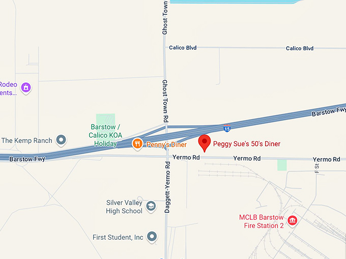 16. peggy sue's 50's diner map