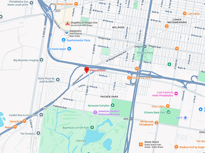 16. penrose diner map